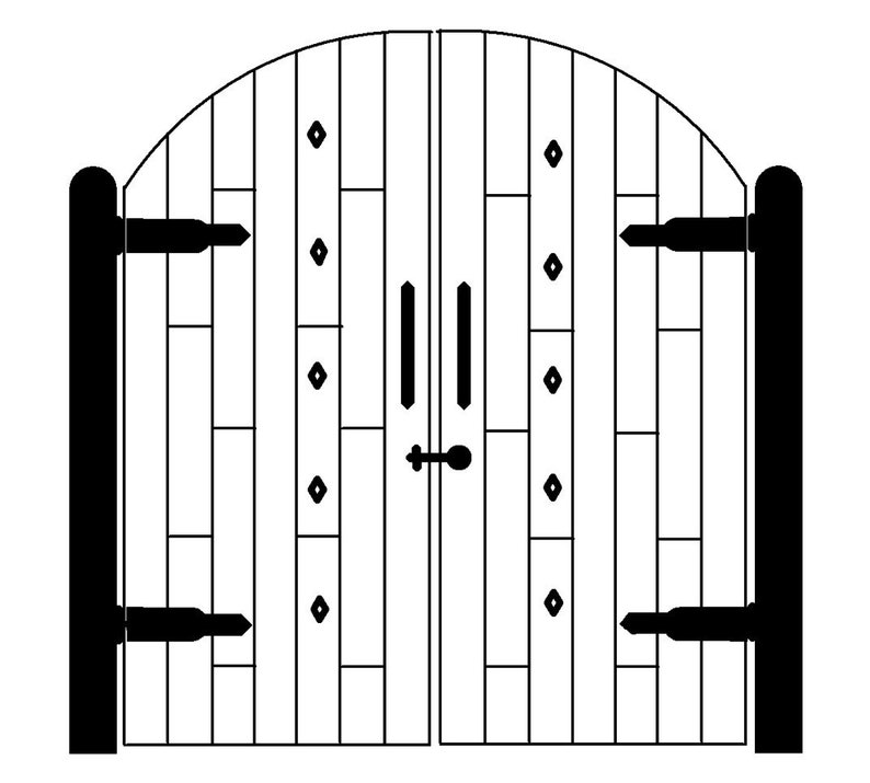 Rustic Wood Gate; Artisan Crafted Hacienda, Ranch, Southwestern, Tuscan ...