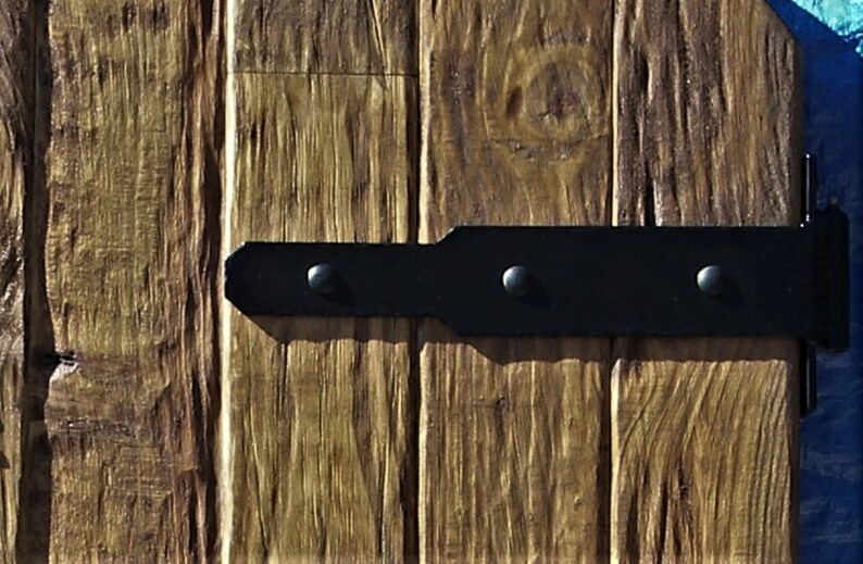 Iron Gate Hinges, Wrought Iron Strap Hinge, Rustic Hand-forged Hinges ...