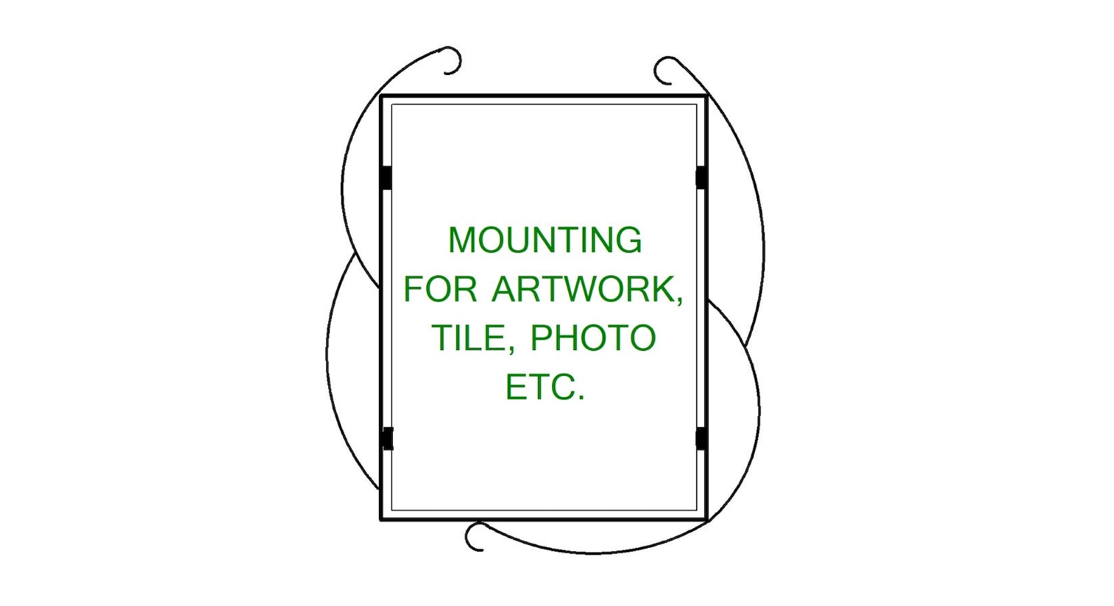 Wrought Iron Picture Frame; Mirror, Tile, Artwork Displays; Hand-forged ...