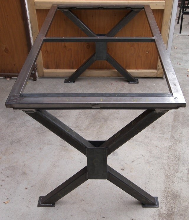 Industrial Farmhouse Metal Table Base Modern Urban Steel - Etsy