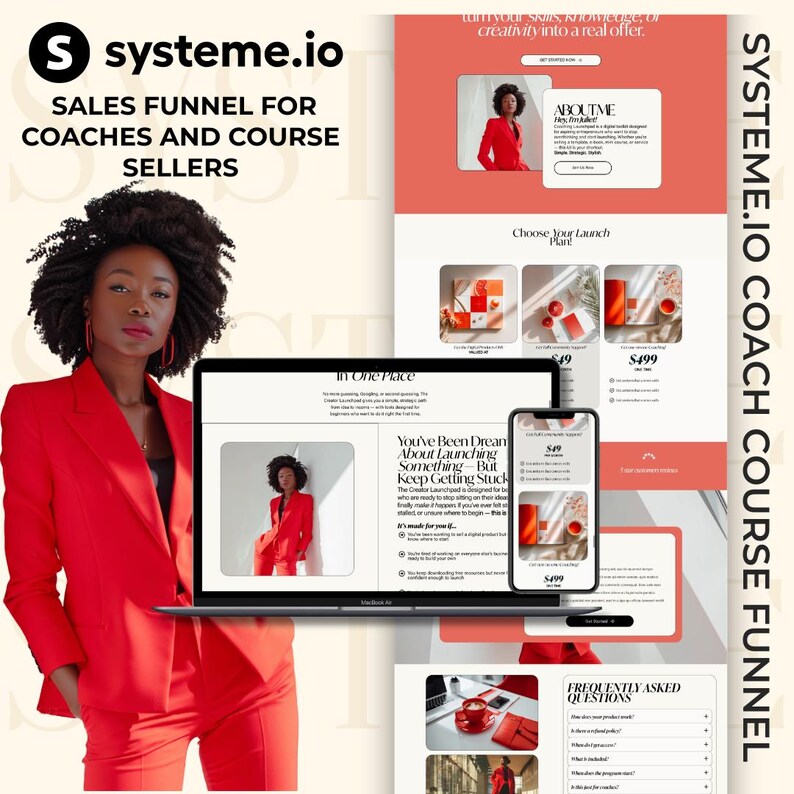 Systeme.io Sales Funnel Coach Template : Online Course Bundle, Lead ...