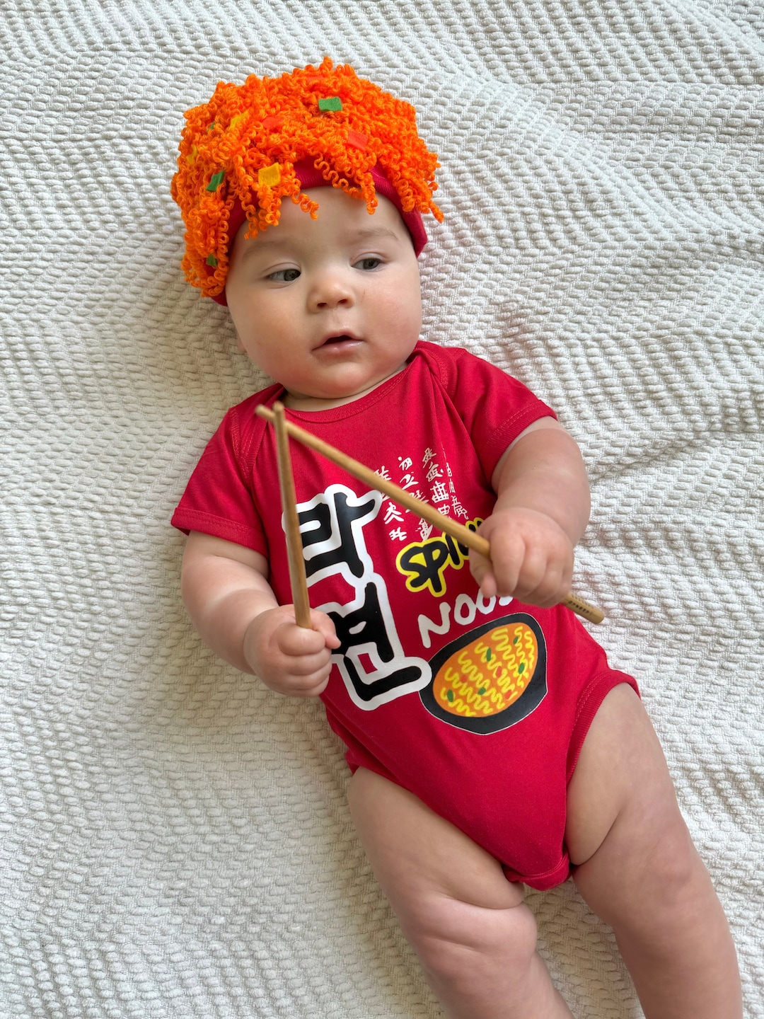 Spicy Ramen Baby Costume, Baby Halloween Shirt, Ramen Baby Costume With ...