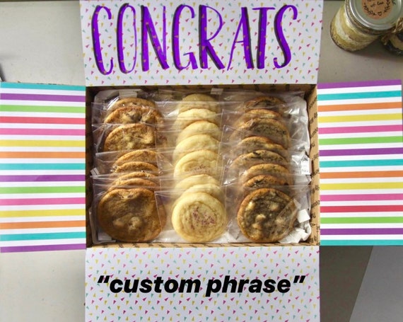 2 Dozen Cookies Care Package Congratulations Gift Box - Etsy