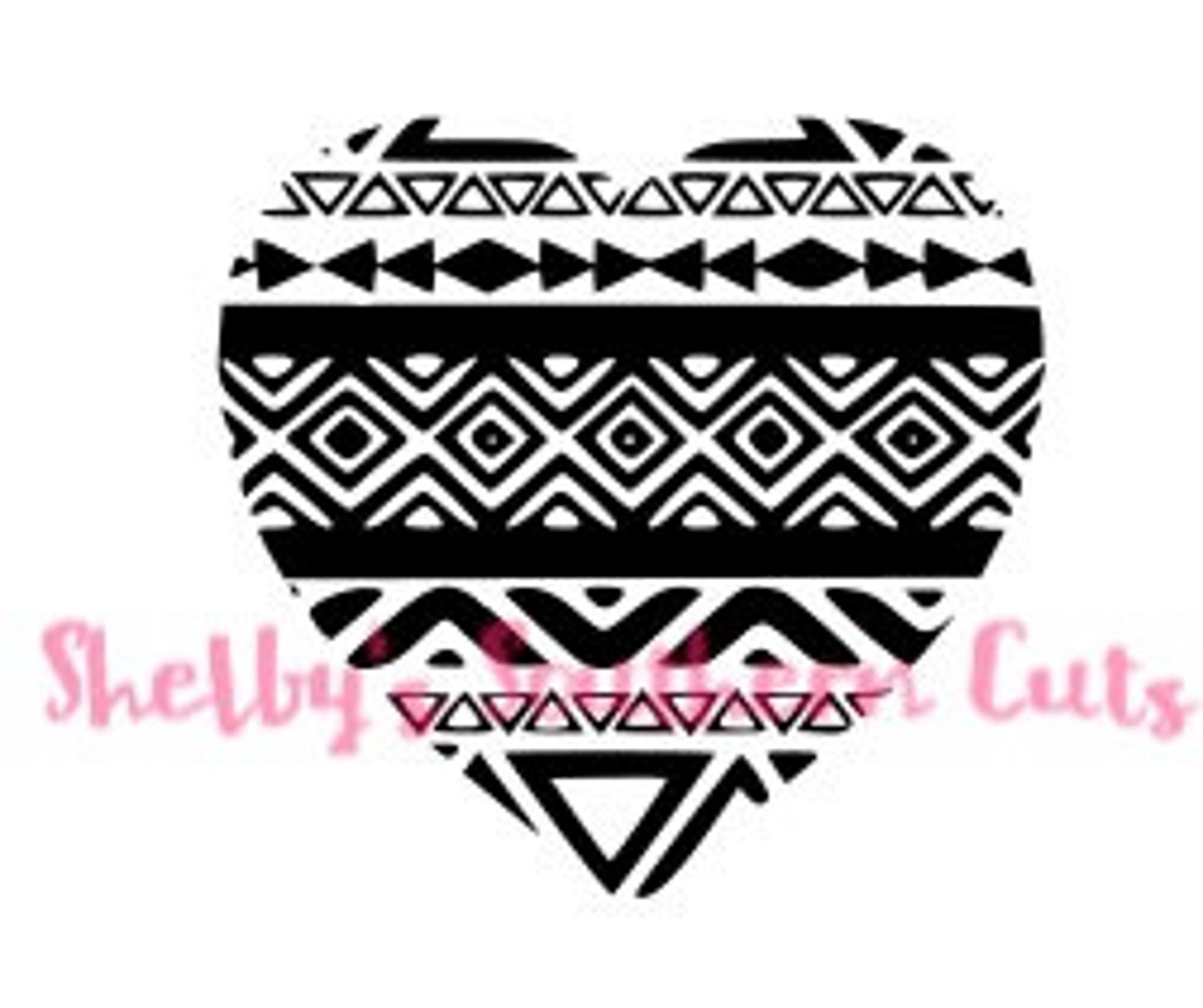 Aztec Heart SVG File - Etsy