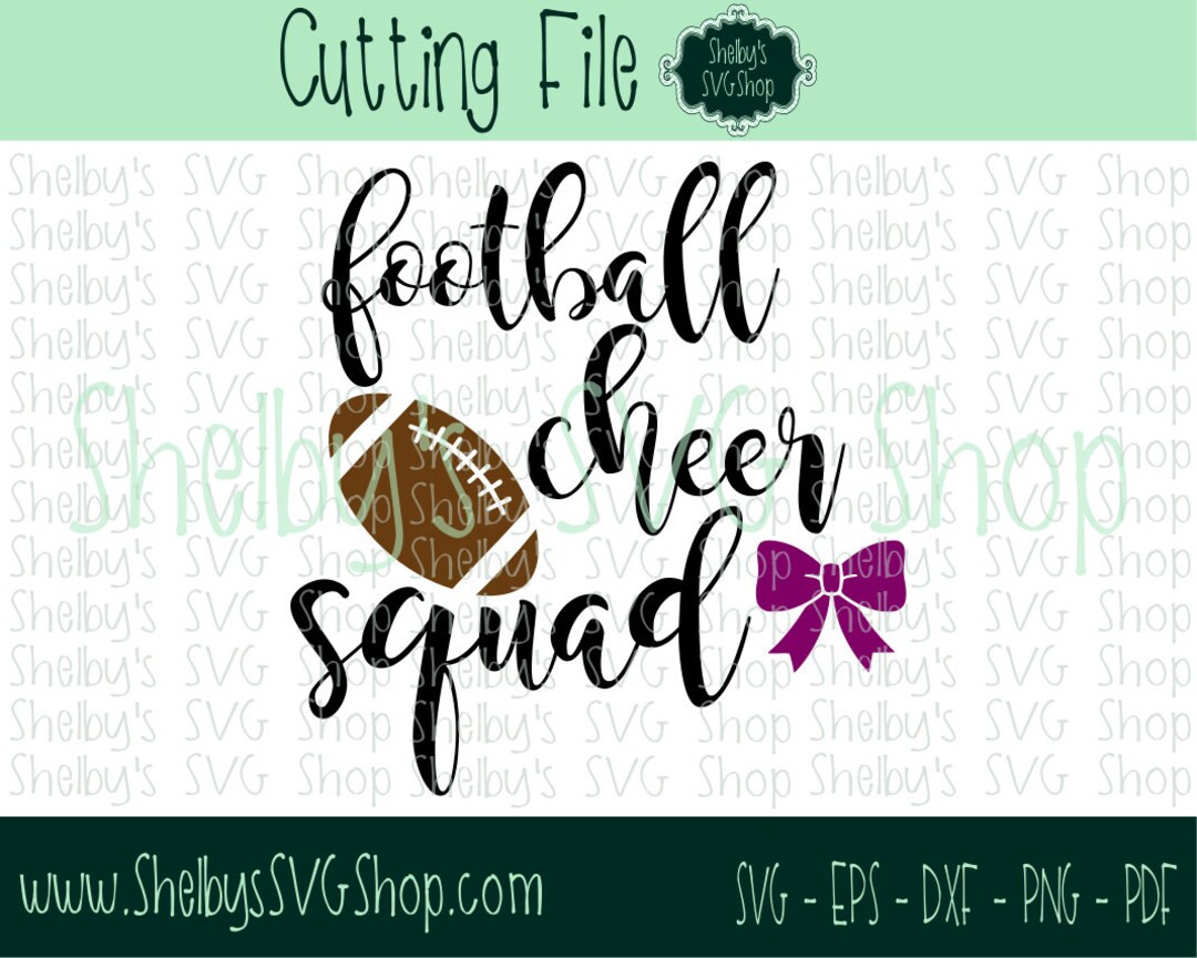 Football Cheer Squad - Cutting File - Svg Eps Dxf Png Pdf - Etsy