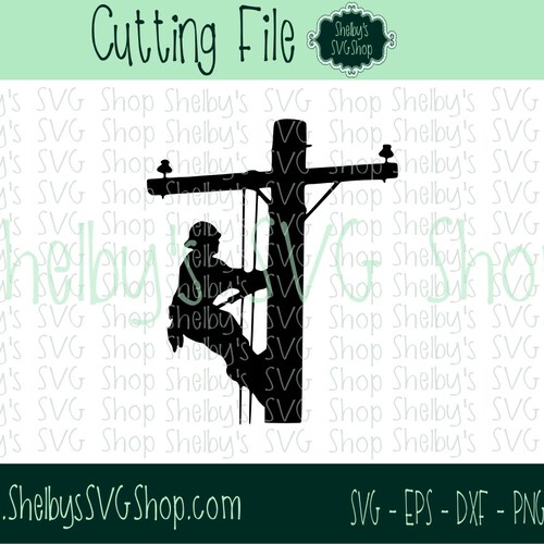 Lineman Cutting File Svg Eps Dxf Pdf Png | Etsy