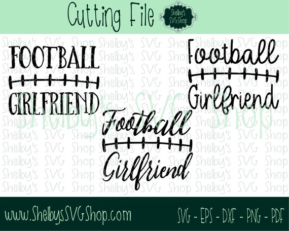 Football Girlfriend 3 Fonts Cutting File Svg Eps Dxf Png - Etsy