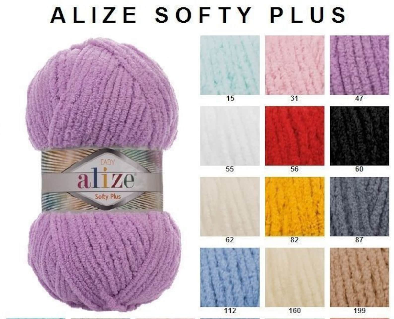 Alize Softy Plus Amigurumi Yarn 100gr | Etsy