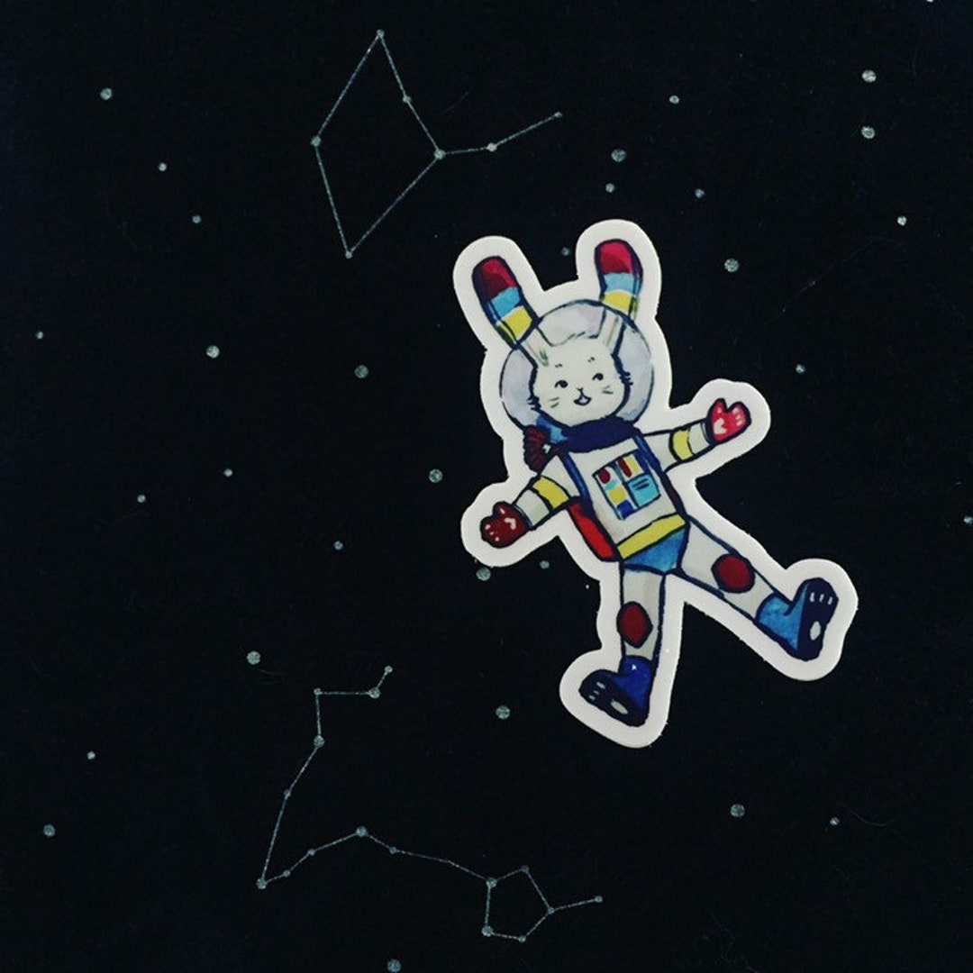 Space Rabbit Sticker!! - Etsy