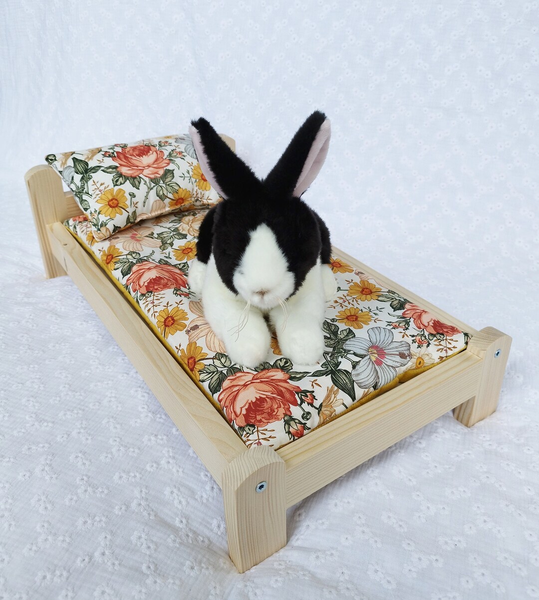 Wooden Bed for Rabbit, 21 Inch Bed for Bunny, Wooden Bed for Cat ...