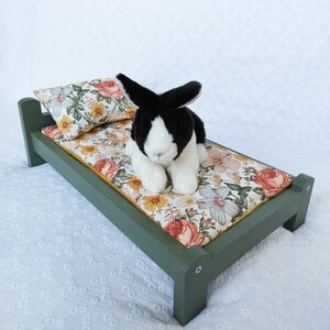 Wooden Bed for Rabbit, 21 Inch Bed for Bunny, Wooden Bed for Cat ...