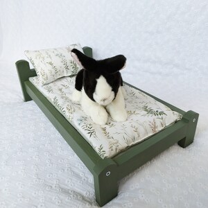 Wooden Bed for Rabbit, 21 Inch Bed for Bunny, Wooden Bed for Cat ...