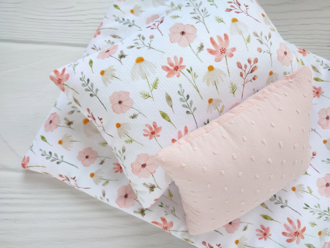 Doll Bedding Set - Doll Pram Bedding Set - Doll Crib Bedding - Doll Cot ...