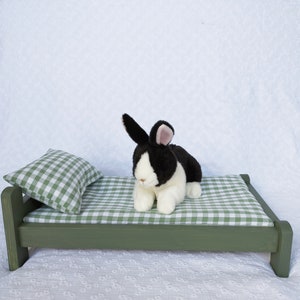 Wooden Bed for Rabbit, 21 Inch Bed for Bunny, Wooden Bed for Cat ...