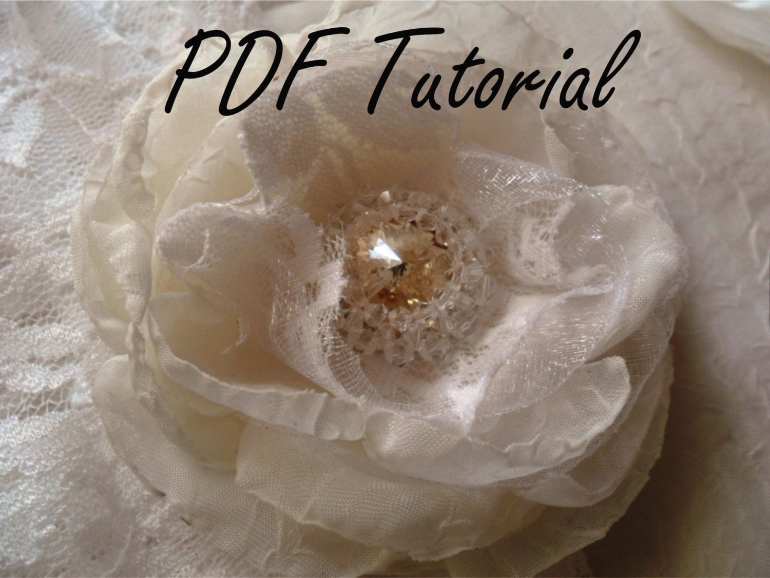 Carol Crystal Glass Brooch Component Beading Pattern Fabric Flower ...