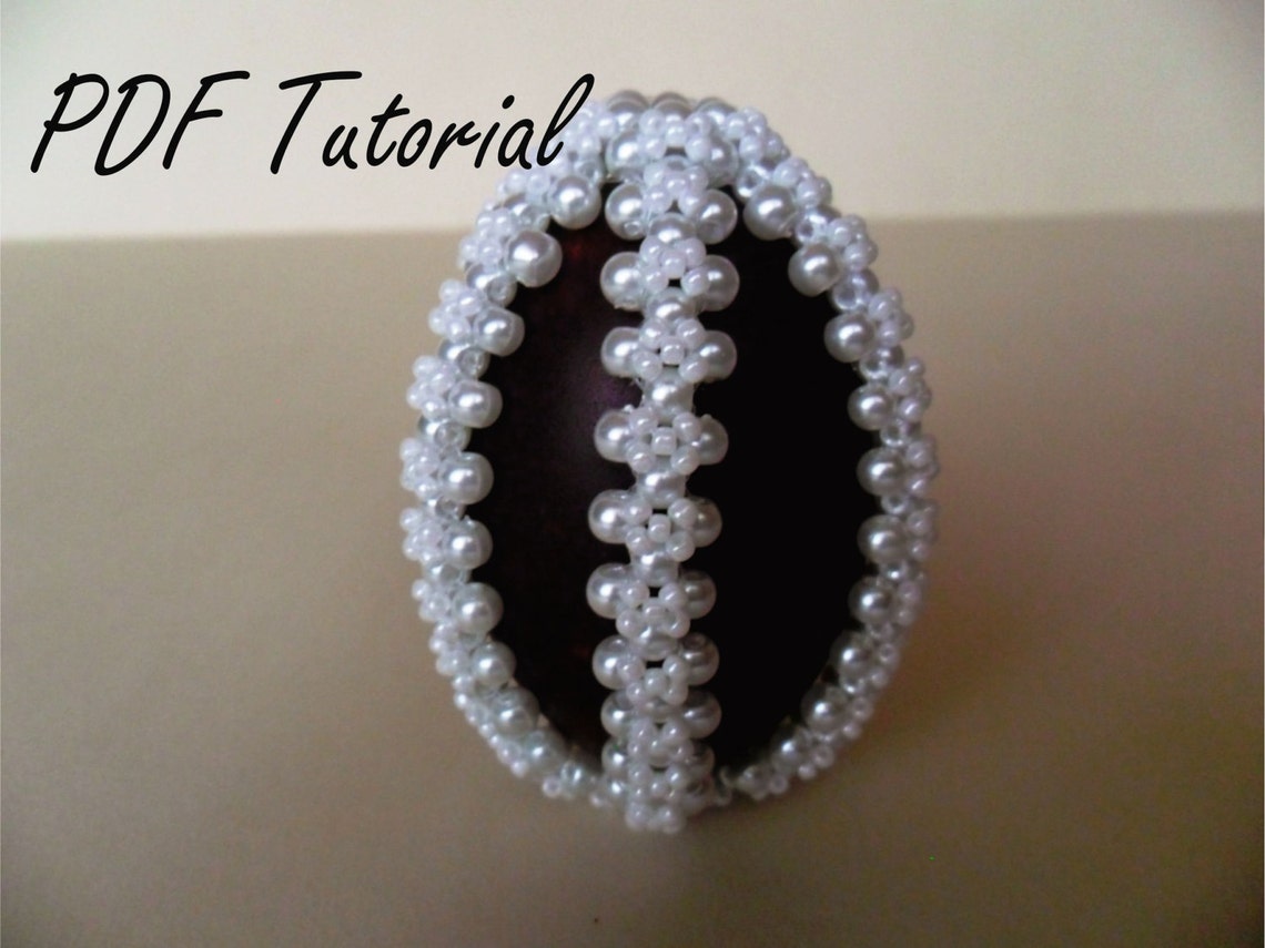 Beading Tutorial Carmen Ornament Easter Egg Tutorial Beaded Easter Egg Pattern Instructions ...