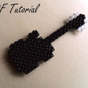 Pendant Guitar Seed Bead Beading Pattern Cubic RAW Beding Tutorial ...