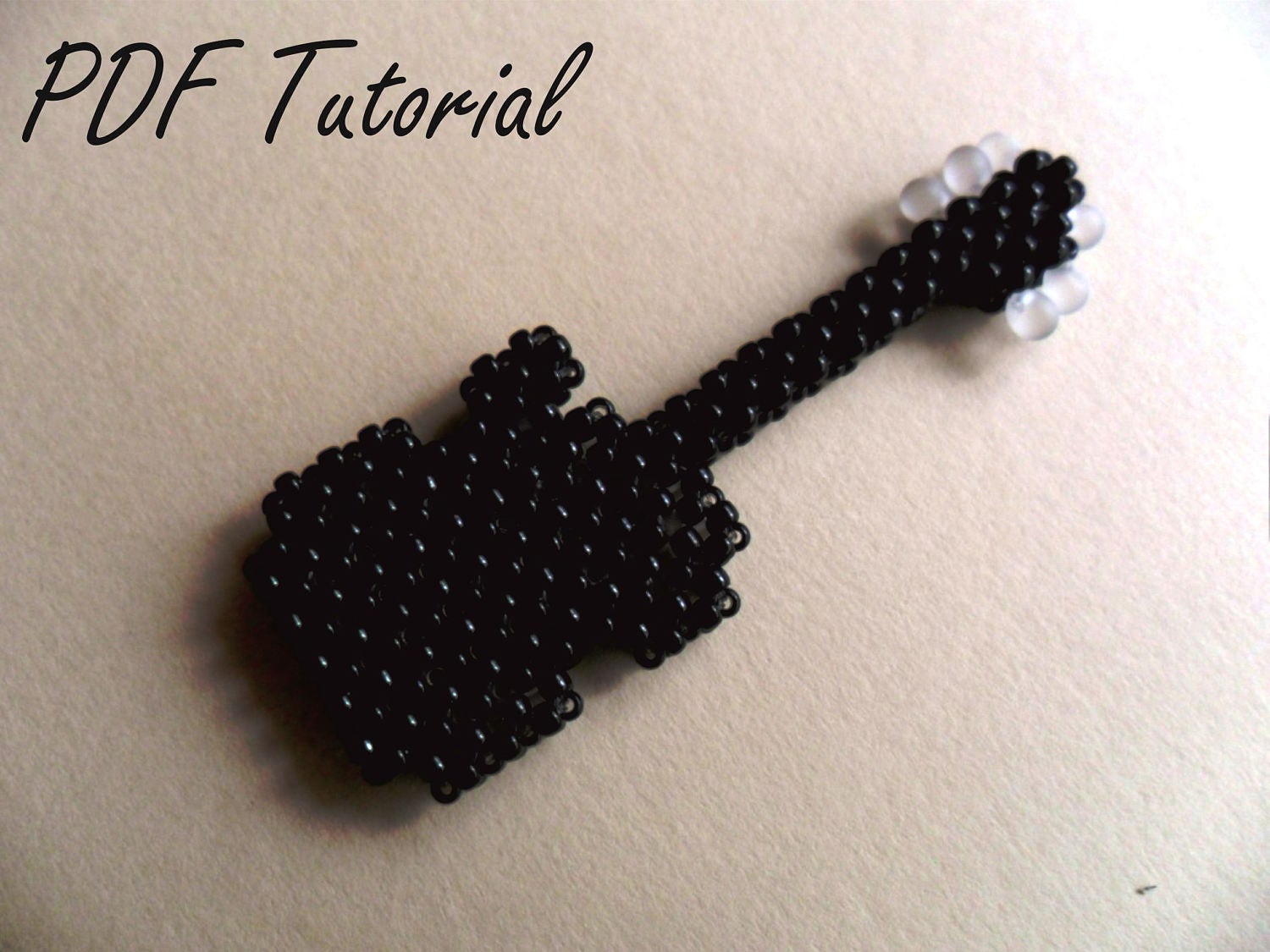 Pendant Guitar Seed Bead Beading Pattern Cubic RAW Beding Tutorial ...