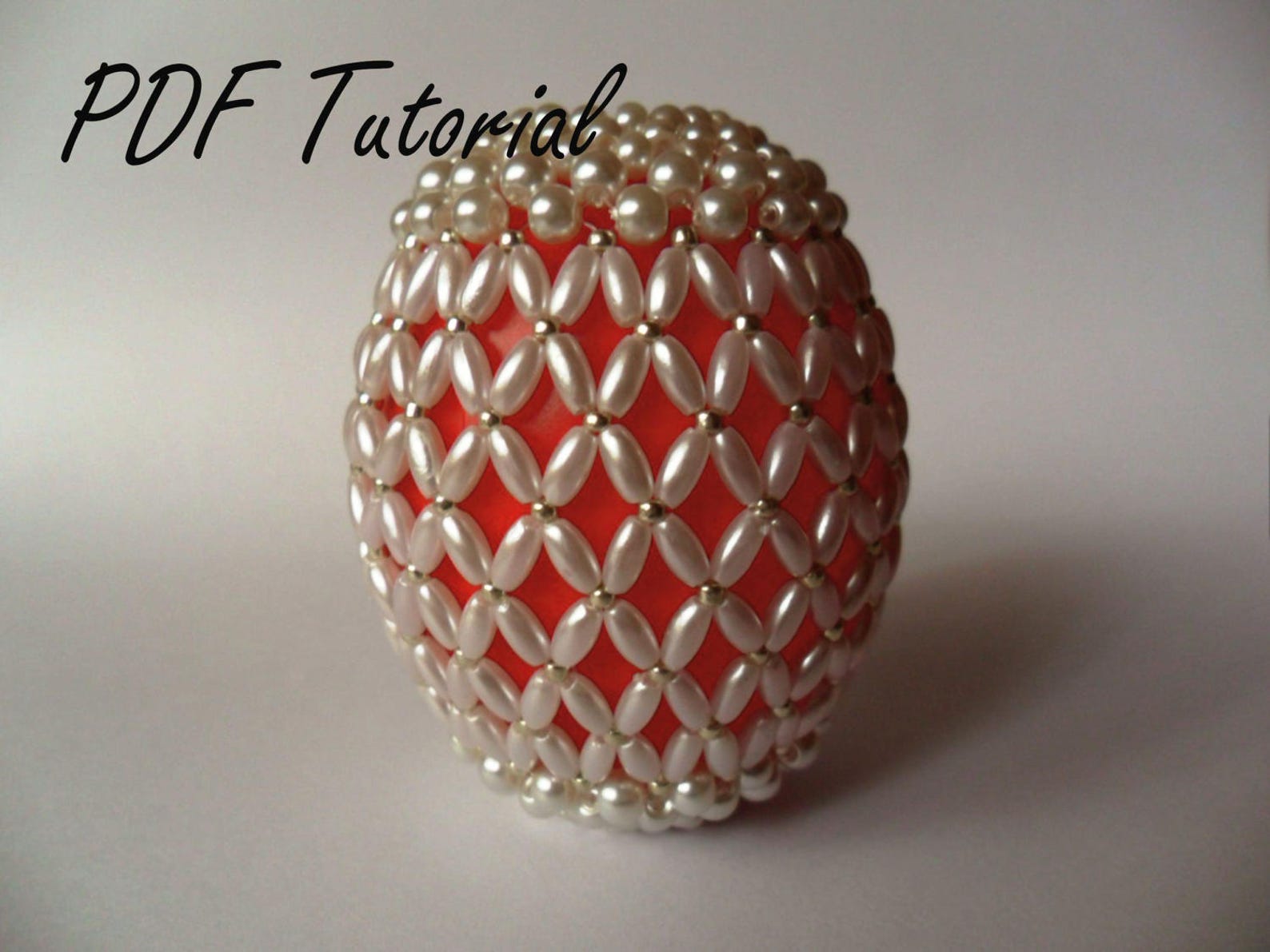 Jasmin Beading Tutorial Ornament Easter Red Egg Tutorial Beaded Easter Egg Pattern Instructions ...