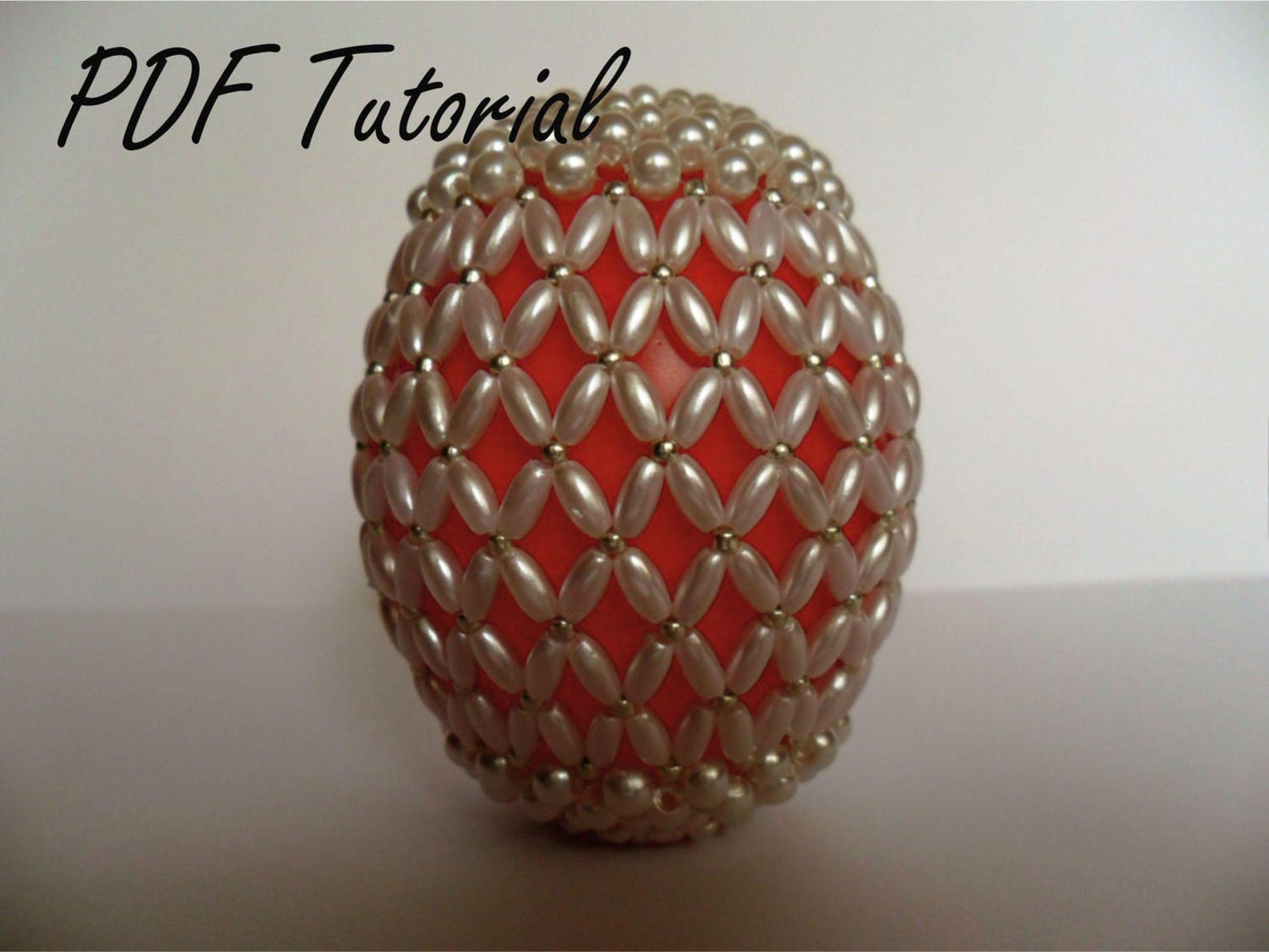 Jasmin Beading Tutorial Ornament Easter Red Egg Tutorial Beaded Easter Egg Pattern Instructions ...