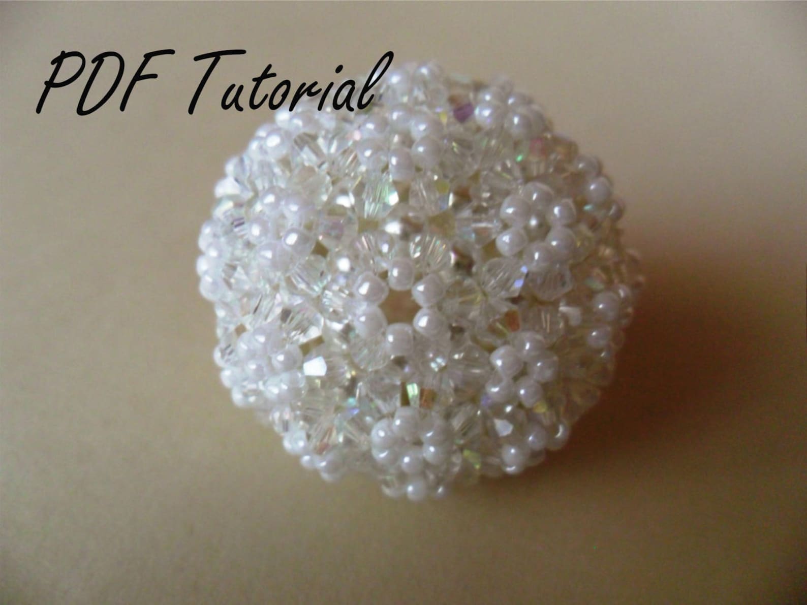 Anna Beaded Bead Tutorial Crystal Pearl Bead Pattern Christmas Ornament ...