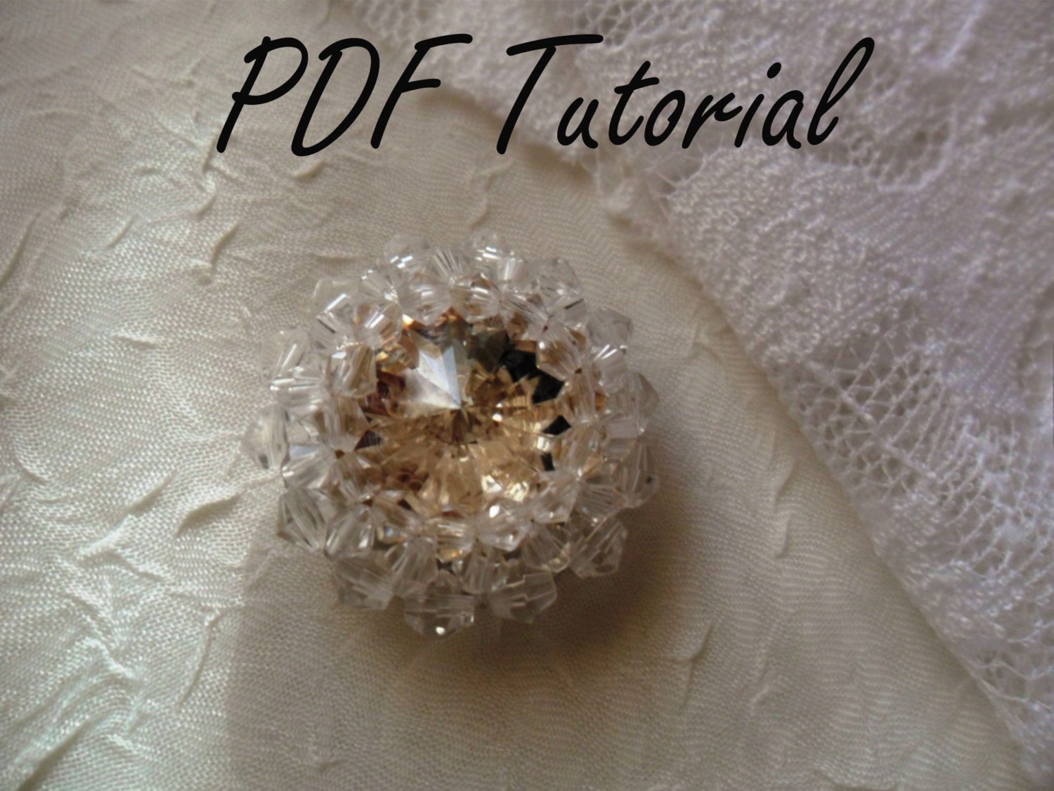 Carol Crystal Glass Brooch Component Beading Pattern Fabric Flower ...
