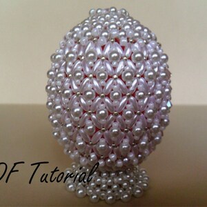 Dora - Easter Egg Ornament Beading Pattern Easter Decoration Beading Tutorial Easter Egg Table ...