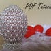 Dora - Easter Egg Ornament Beading Pattern Easter Decoration Beading Tutorial Easter Egg Table ...