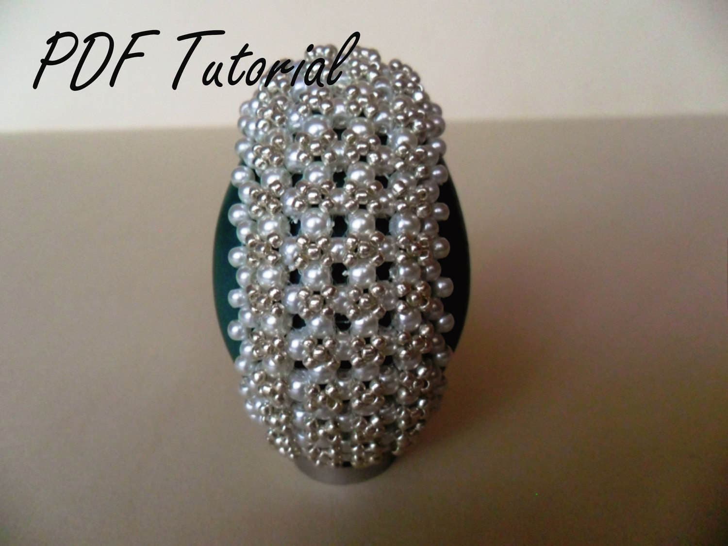 Beading Tutorial Ornament Easter Egg Tutorial Beaded Easter Egg Pattern Cassiopea Instructions ...