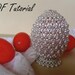 Dora - Easter Egg Ornament Beading Pattern Easter Decoration Beading Tutorial Easter Egg Table ...