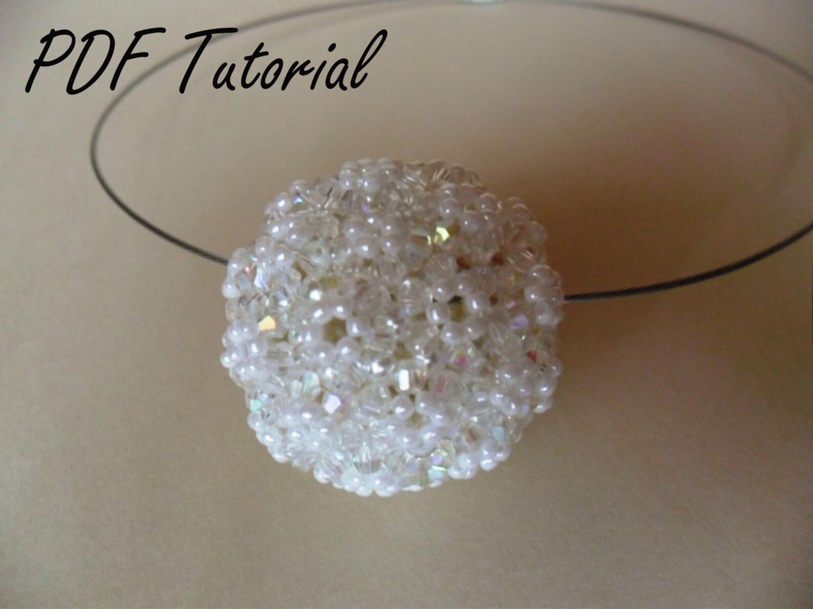 Anna Beaded Bead Tutorial Crystal Pearl Bead Pattern Christmas Ornament ...