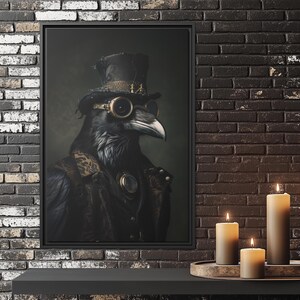 Steampunk Raven Picture Wall Art Print Vintage Industrial Victorian ...