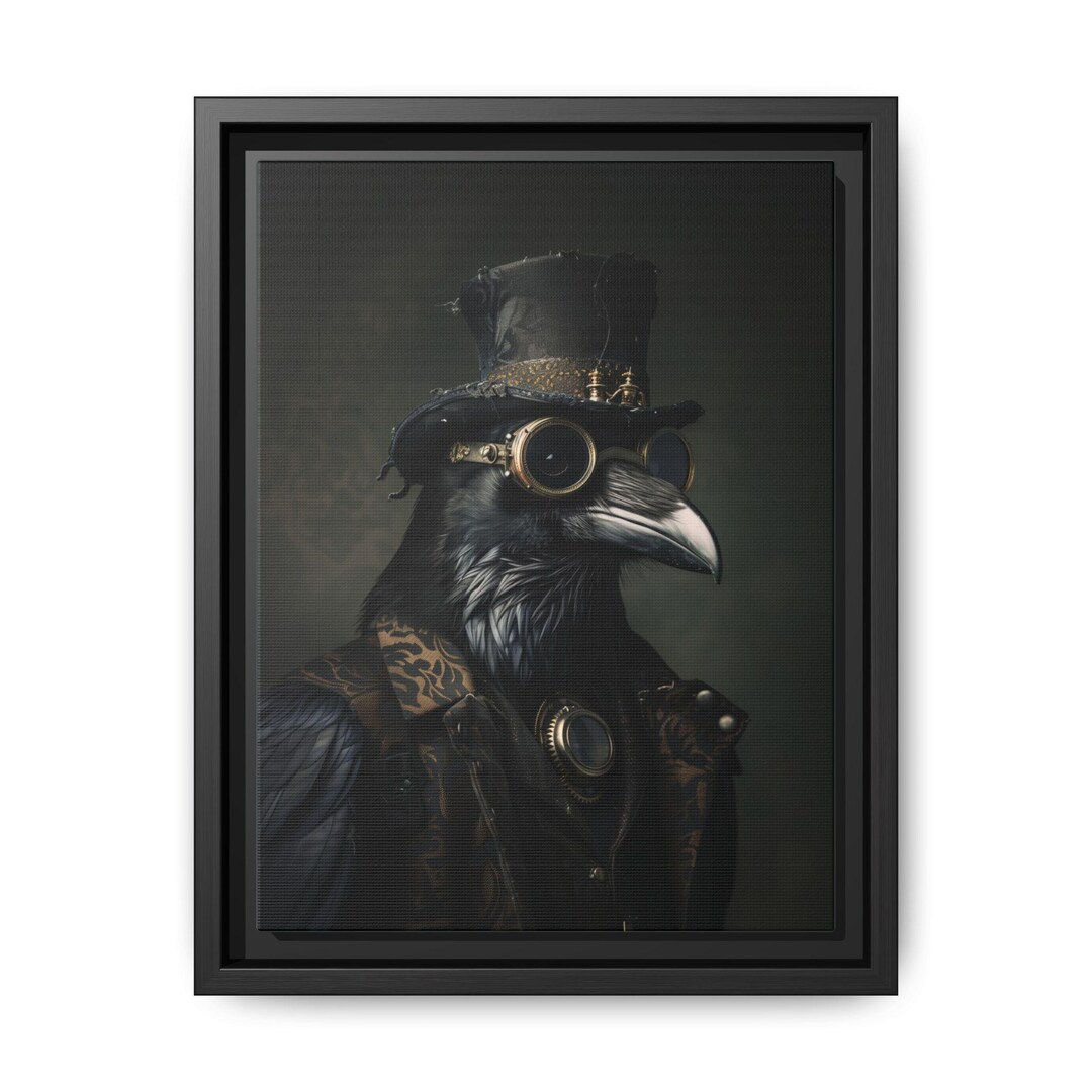 Steampunk Raven Picture Wall Art Print Victorian Science Fiction Top ...