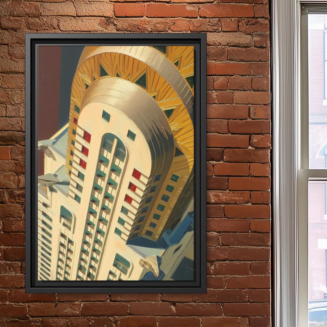 Chrysler Building Art Print NYC Architecture Art Deco Skyscraper Close ...