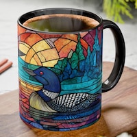 Handmade Loon Stoneware Mug, Pottery Coffee Cup, Made to Order - Etsy