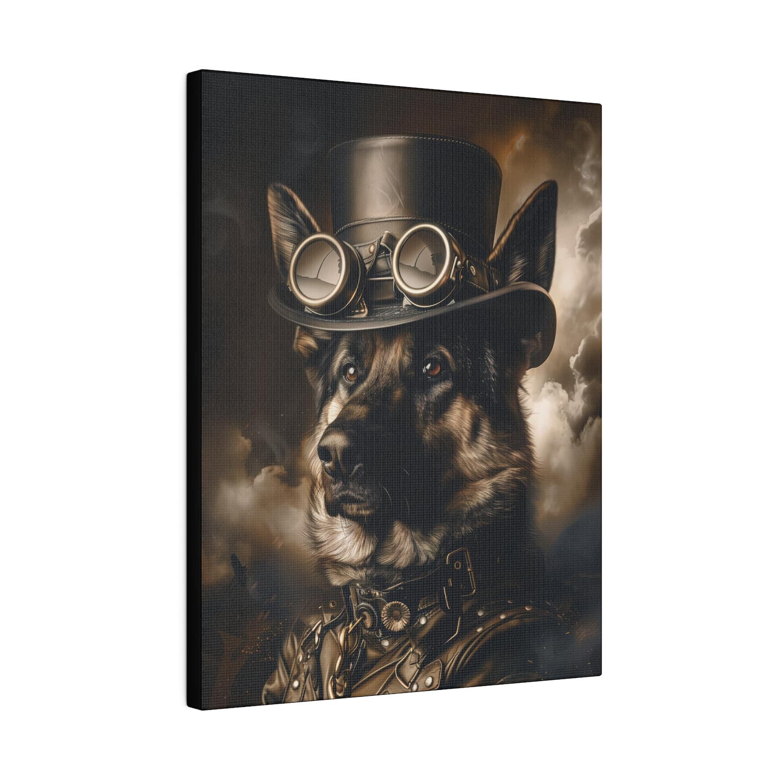 Steampunk German Shepherd Dog Picture Wearing Victorian Era Suit Top ...