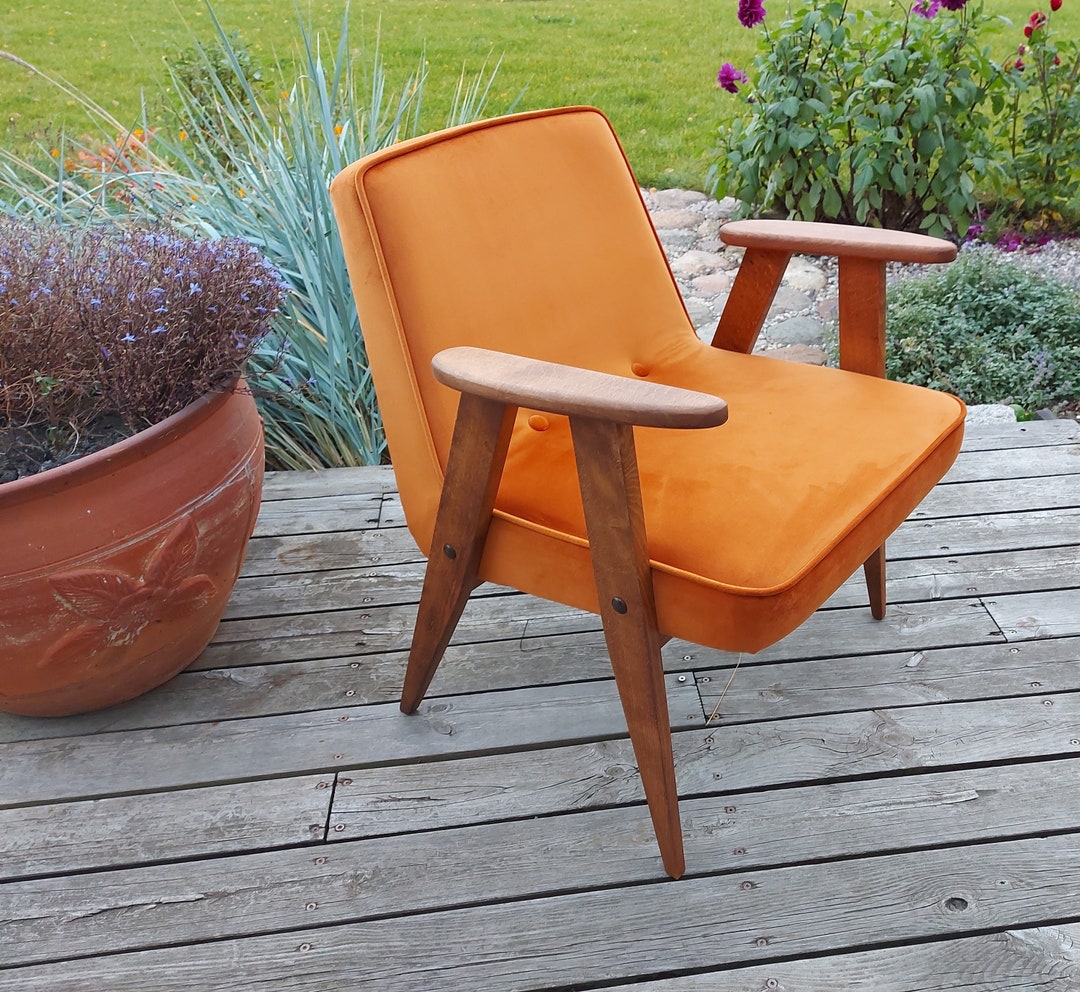 Customizable Mid Mod Armchair, Color of RUST, Rusty,rusted,sienna,umber ...