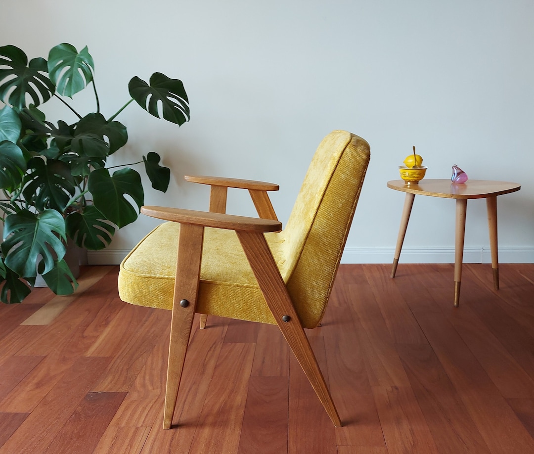 Unwind Bright Yellow Chair, Mid-century Modern, Yellow Mellow, Chaise ...