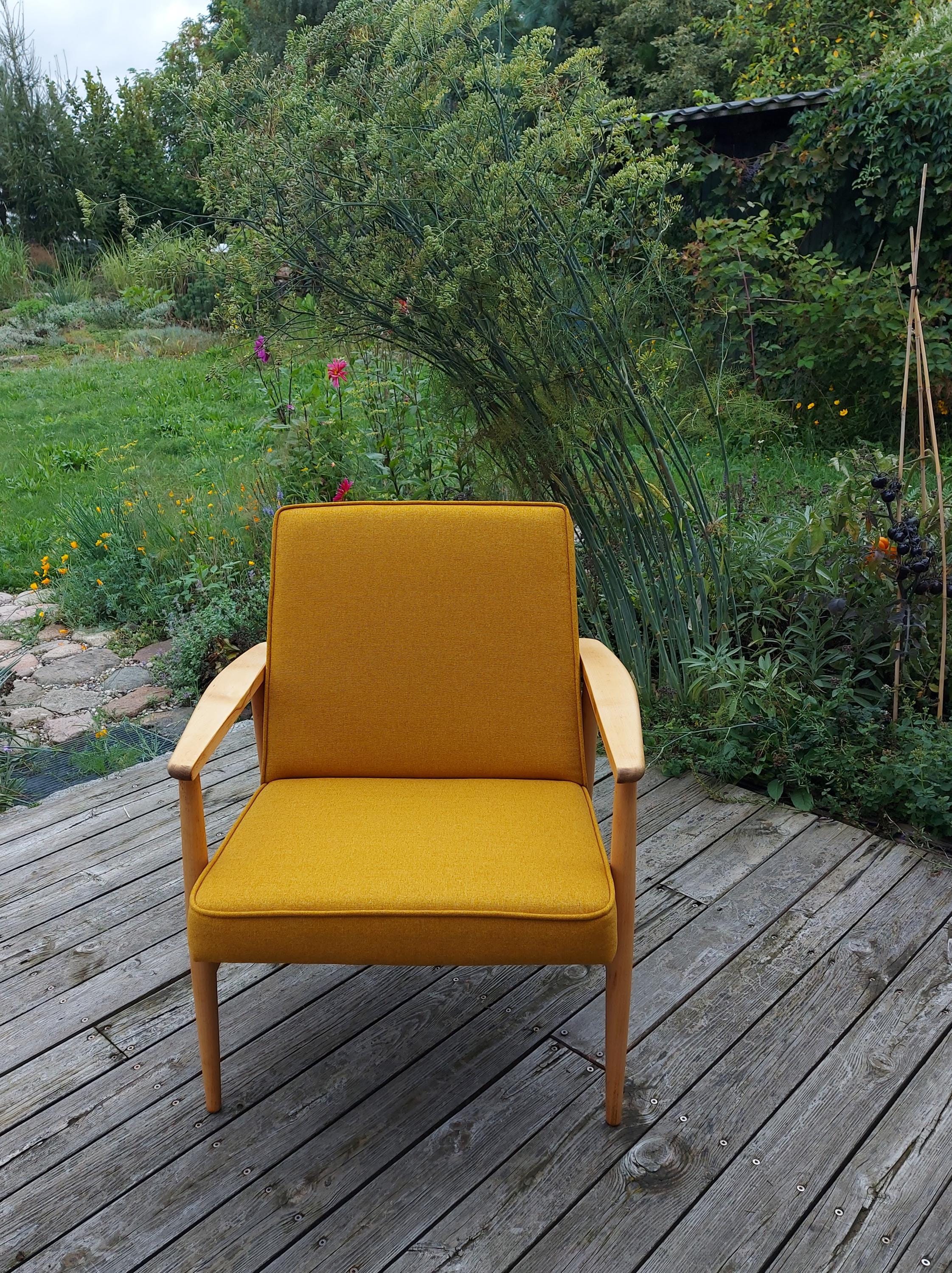 Vintage Mustard Lounge Chair – Mid-century Comfort for Solo Moments ...