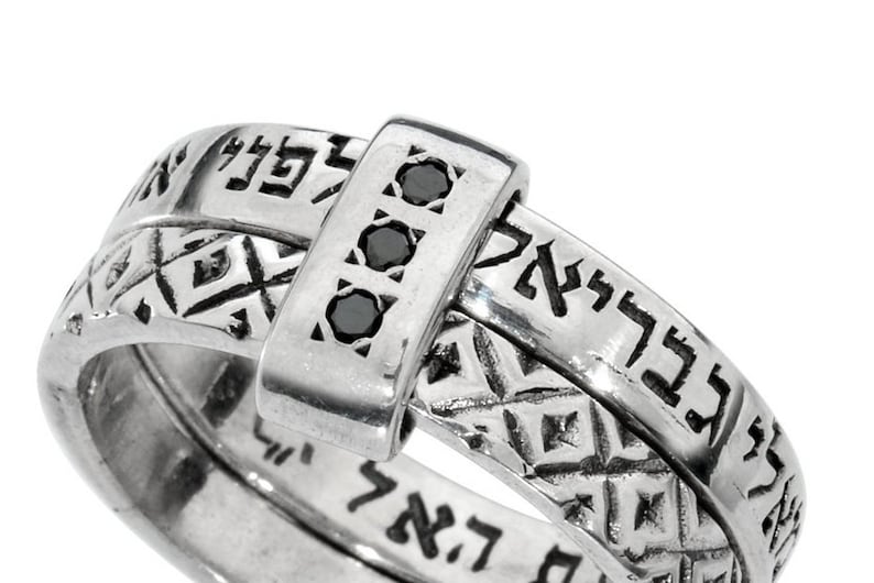 Kabbalah Jewelry, Protection Ring, Mens Silver Ring, Hebrew Ring ...