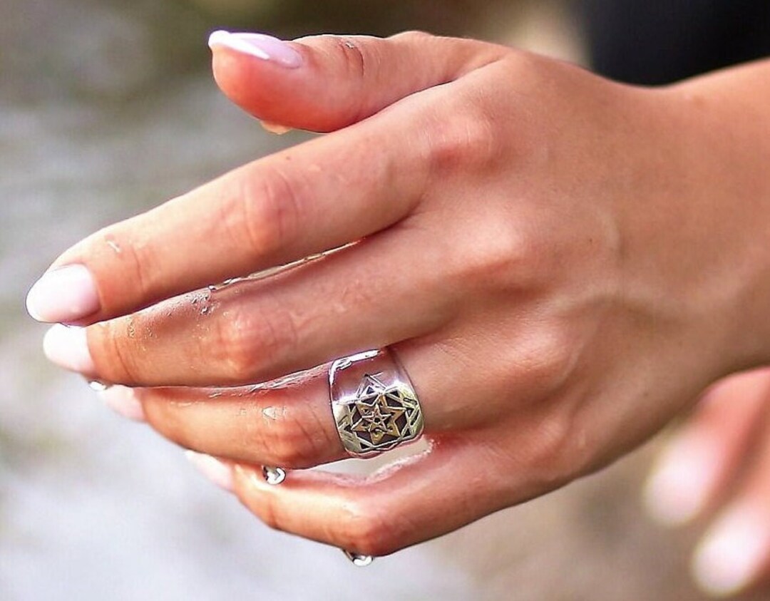Star of David Ring, Kabbalah Ring, Magen David Ring, Protection Amulet ...