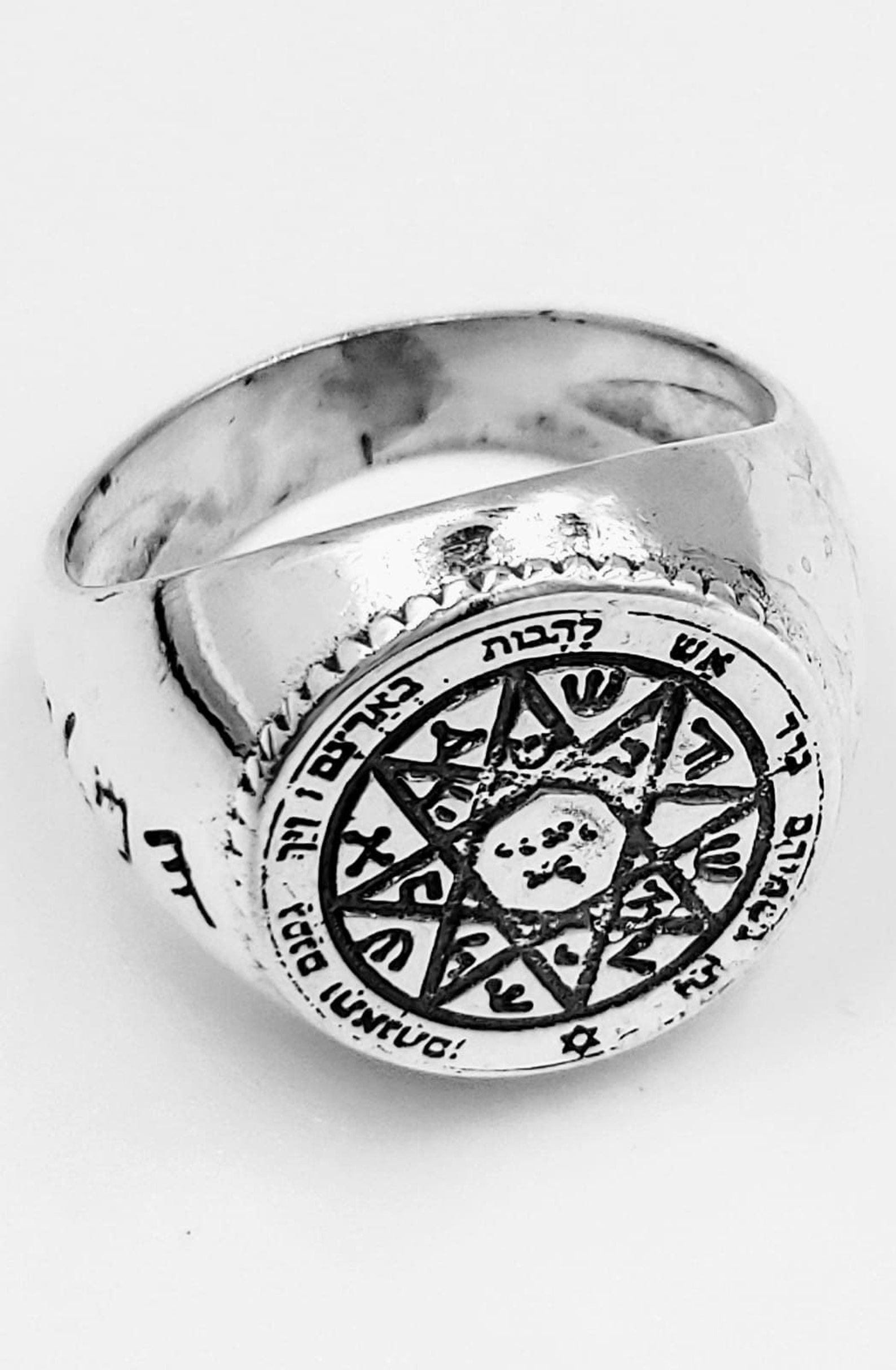 Seal of Solomon King Solomon Ring Kabbalah Ring Signet - Etsy