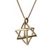 Gold Merkaba Pendant, Star of David Necklace, Men's Kabbalah Pendant ...