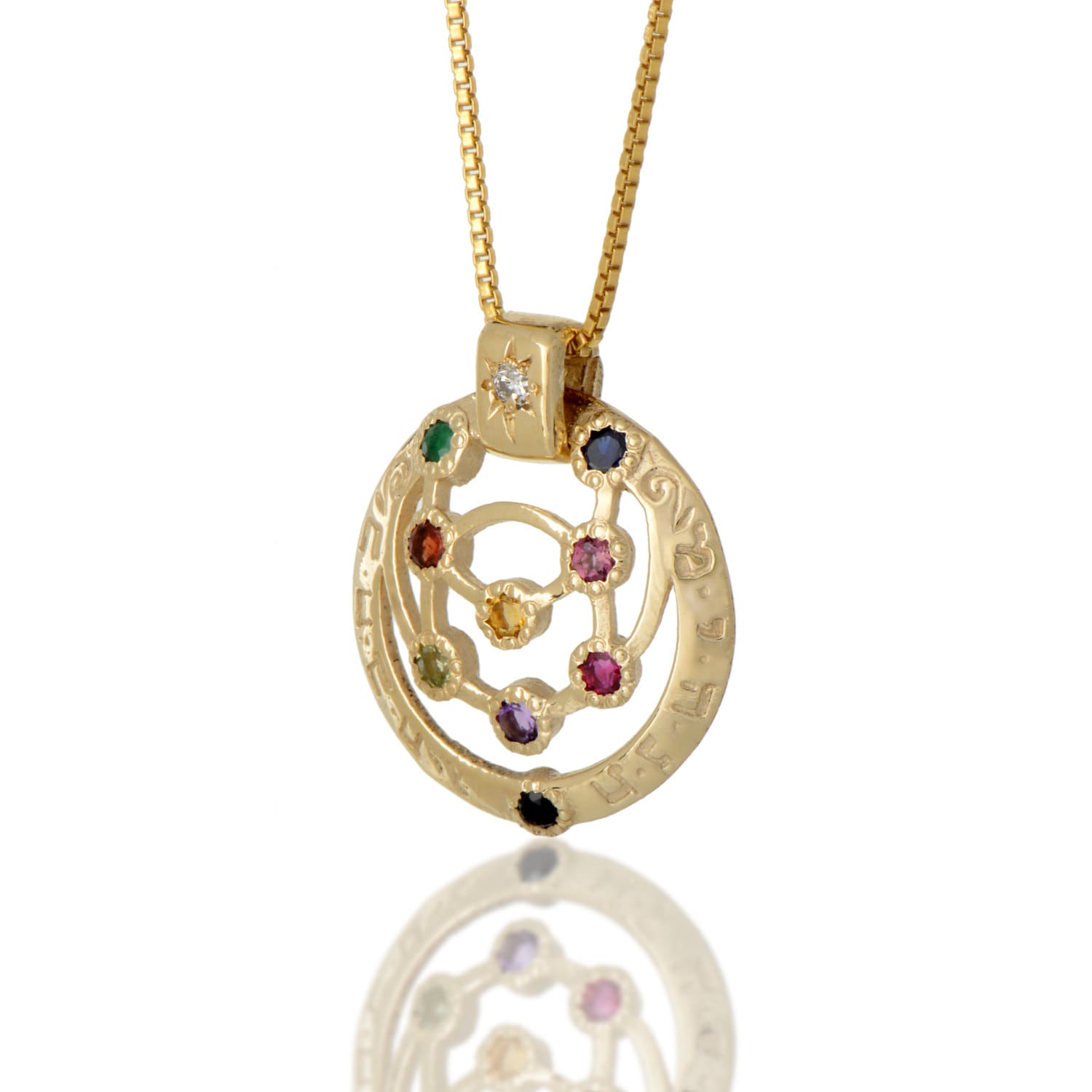 Kabbalah Necklace, Ten Sephirot, Protection Amulet, Jewish Gold ...