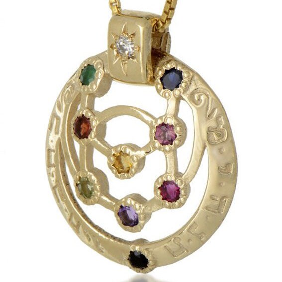 Kabbalah Necklace, Ten Sephirot, Protection Amulet, Jewish Gold ...