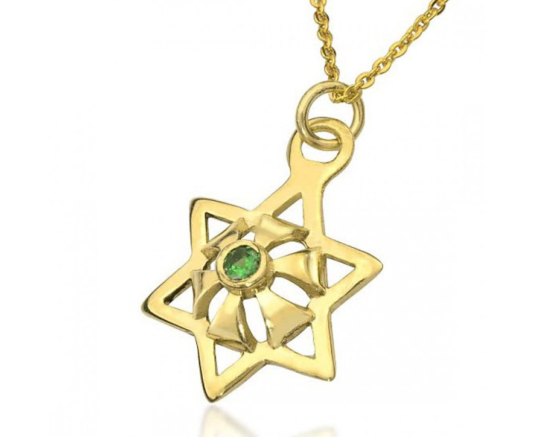 Gold Star of David, Protection Amulet, Star Necklace, Kabbalah Jewelry ...