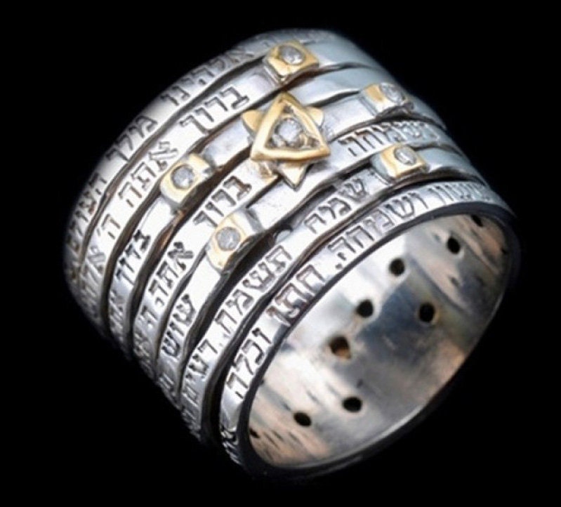 Woman Wedding Ring Seven Blessings Spinner Silver Ring - Etsy