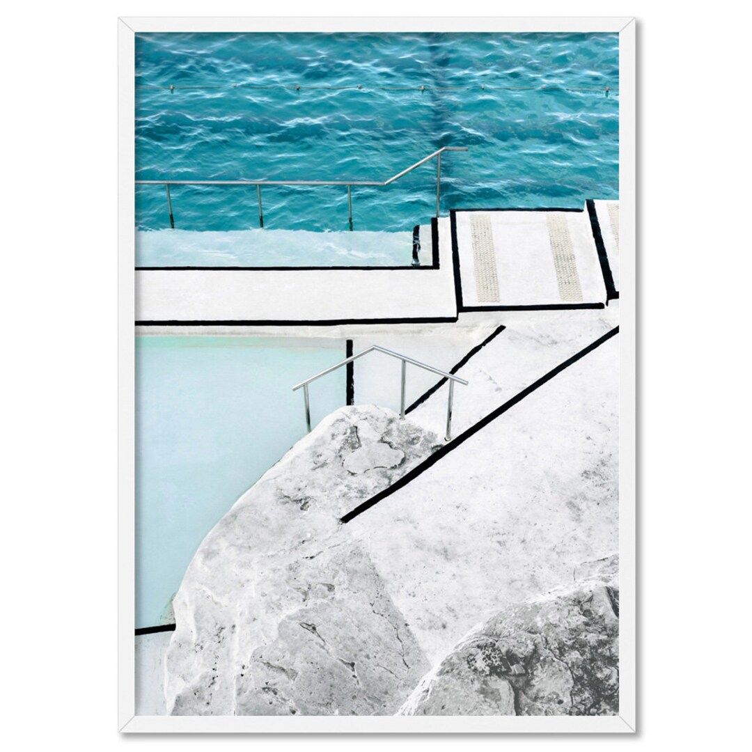 Bondi Icebergs Wall Art. Canvas or Poster. Icebergs Pool Detail. Sydney ...