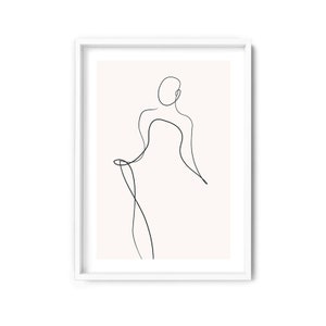 Female Form Line Art II. Abstract Pose Wall Art Print. Woman | Etsy