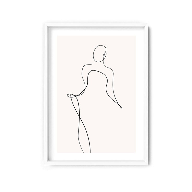 Female Form Line Art II. Abstract Pose Wall Art Print. Woman - Etsy